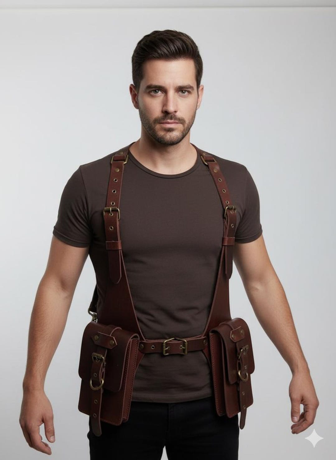 Genuine Leather Holster Bag | Burning Man Holster | Brown Shoulder Bag ...