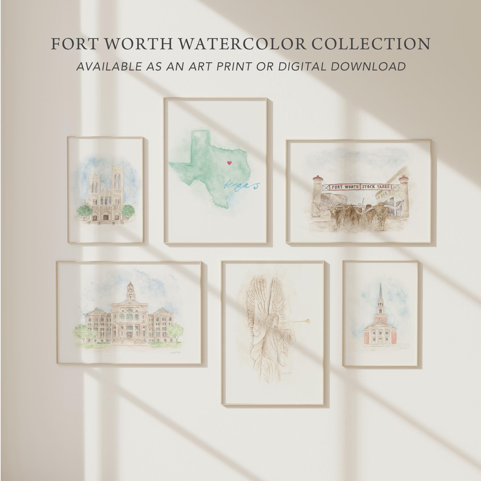 Robert Carr Chapel Watercolor Art Print: Fort Worth Landmark - Etsy