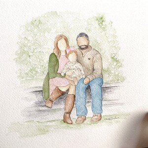Faceless Watercolor Family Portrait - Etsy