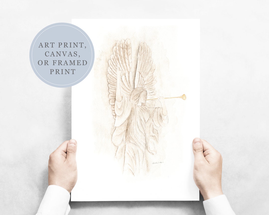 Bass Hall Angel Watercolor Art Print: Fort Worth Texas (digital ...