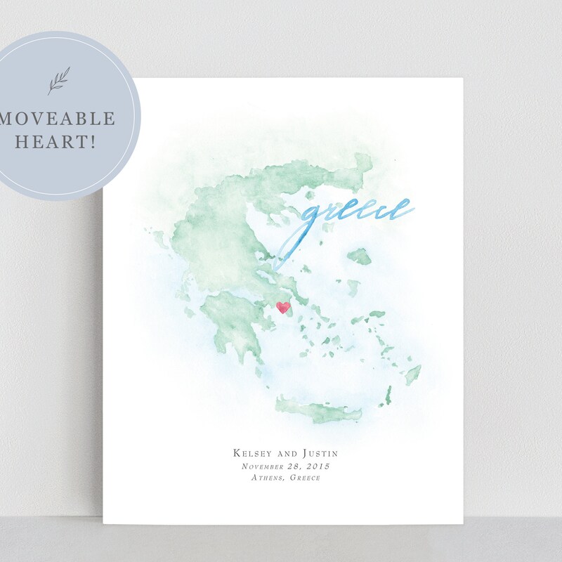 Watercolor Map - Etsy