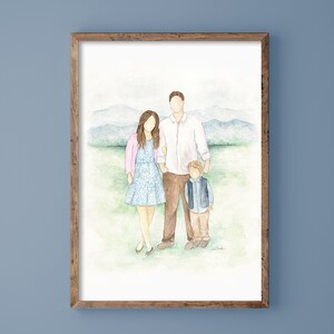 Faceless Watercolor Family Portrait - Etsy