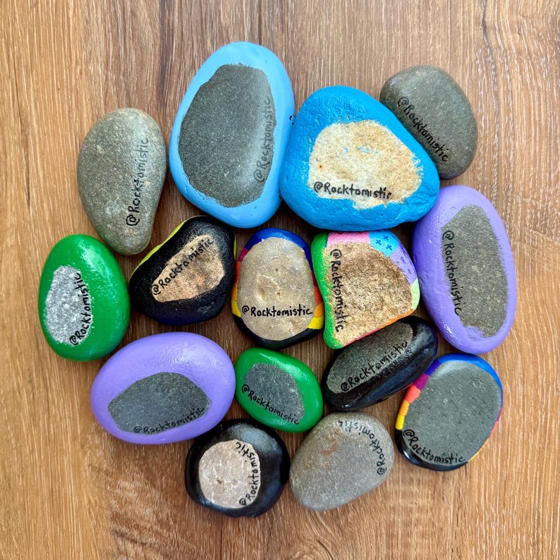 Box of Rocks - Happy Stones, Hand Painted Cute Creatures and Kindness ...