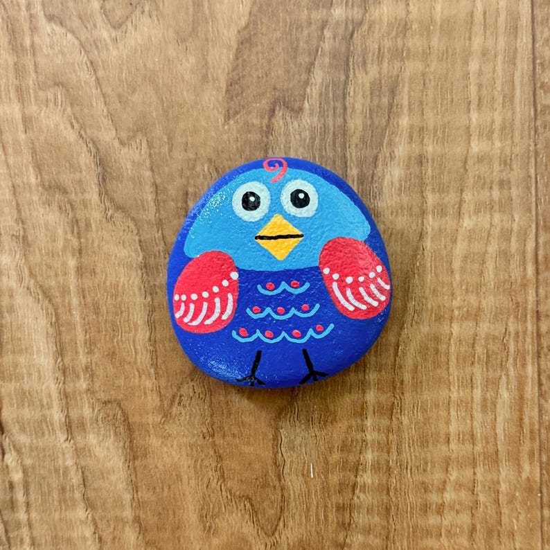 Hand-painted Cute Colorful Bird Rocks - Etsy