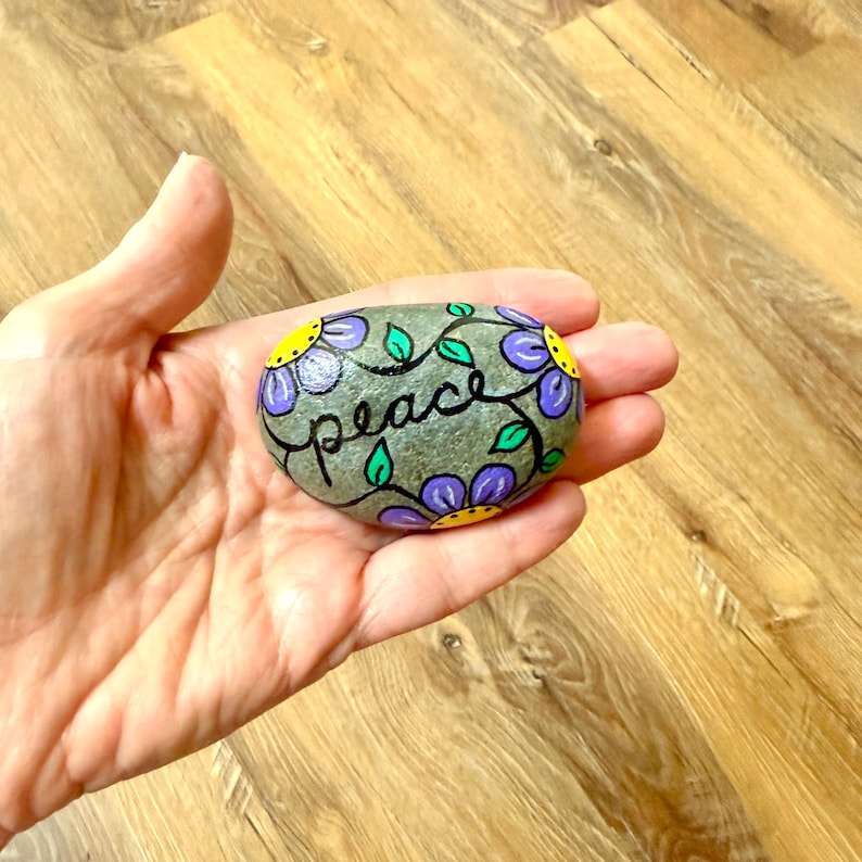 Hand Painted Peace Rocks - Etsy
