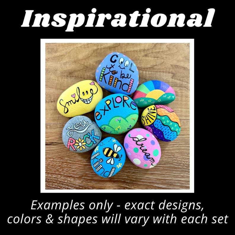 Box of Rocks - Happy Stones, Hand Painted Cute Creatures and Kindness ...