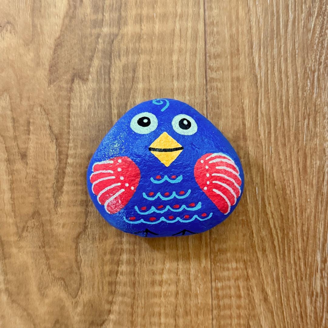 Hand-painted Cute Colorful Bird Rocks - Etsy