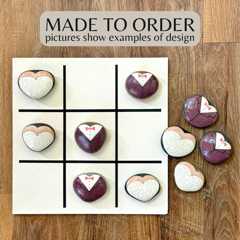 Rock Tic Tac Toe - Etsy