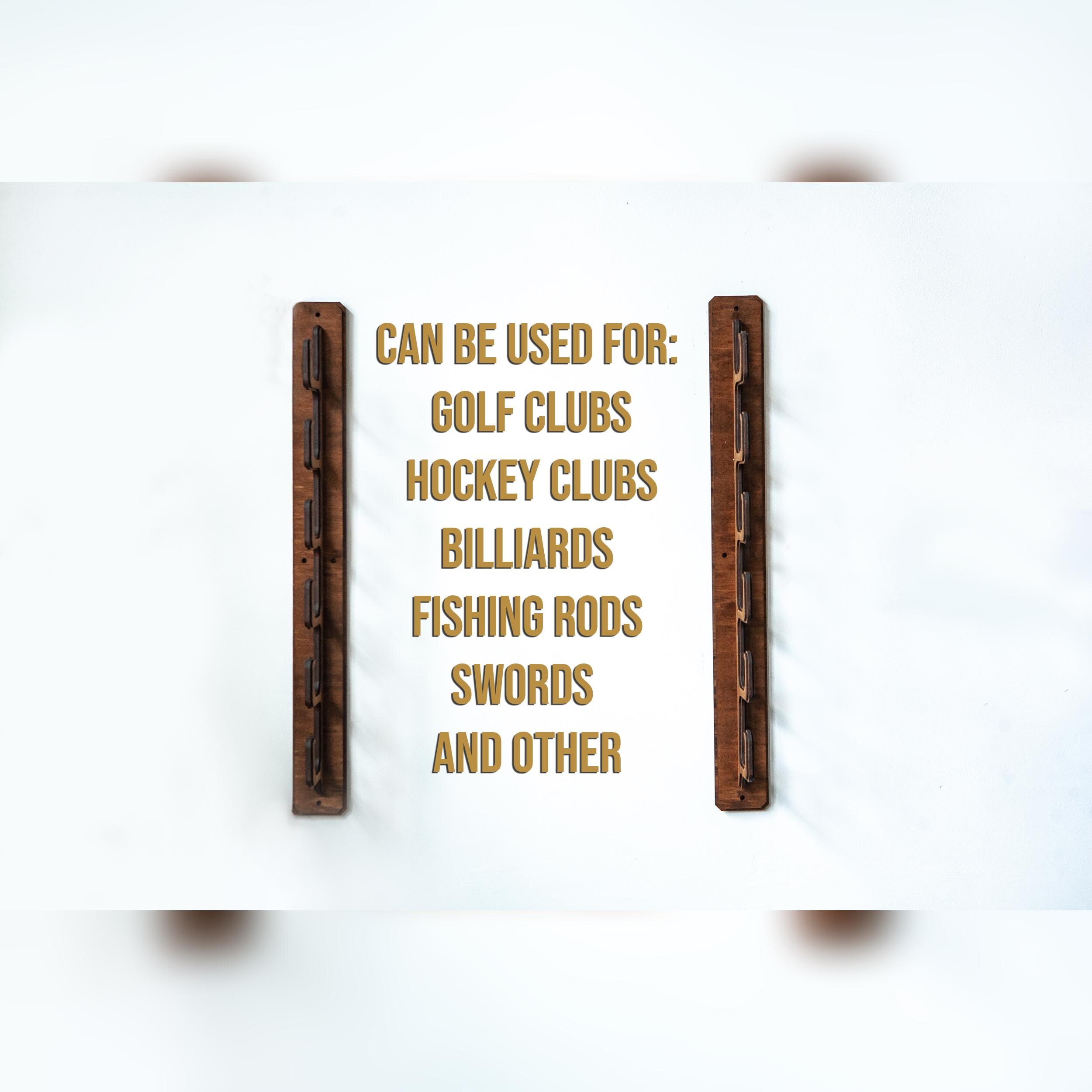 Golf Club Wall Mount Rack, Wooden Golf Club Display, Golf Club Storage ...