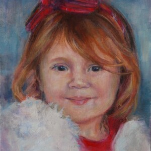 Custom Child Oil Portrait, Archival Linen Panel, Head and Shoulders - Etsy