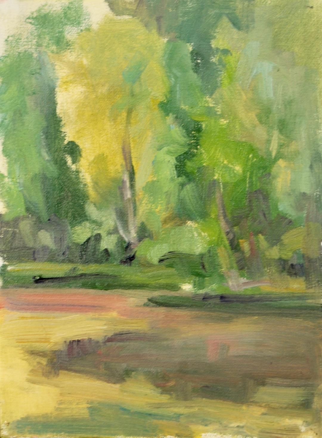 Fall Plein Air Landscape, Wooded Area With Lake, Radnor Lake, Nashville ...