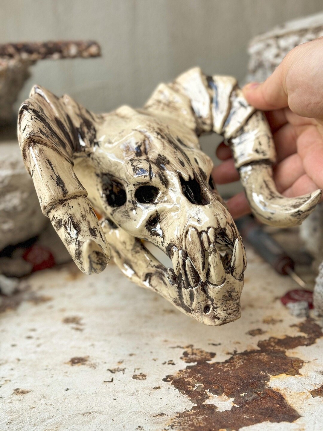 Deathclaw Skull Fallout, Fallout Game Series Inspired Statue, 3d ...