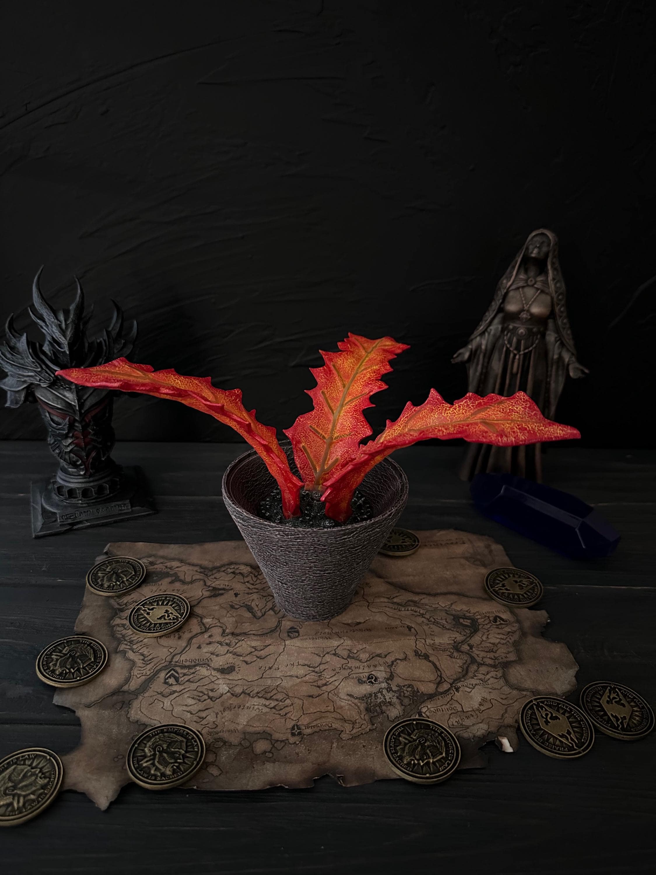 Crimson LED Nirnroot, Fantasy Alchemy Herb, Nirnroot Night Light, Props ...