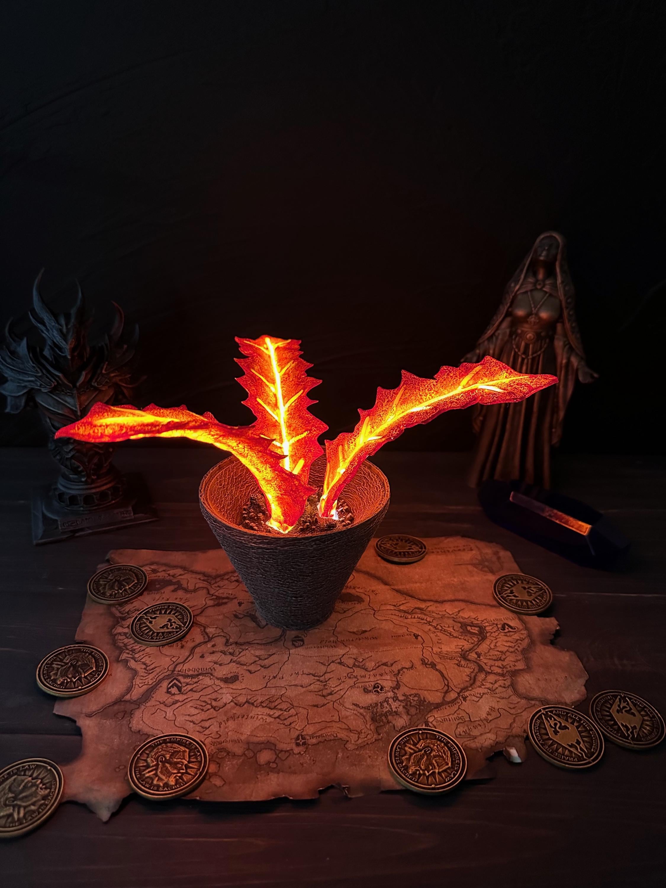Crimson LED Nirnroot, Fantasy Alchemy Herb, Nirnroot Night Light, Props ...
