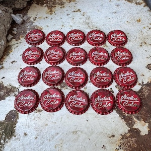 Handmade Fallout Weathered Bottle Caps, Nuke Cola Caps, Fallout Props ...