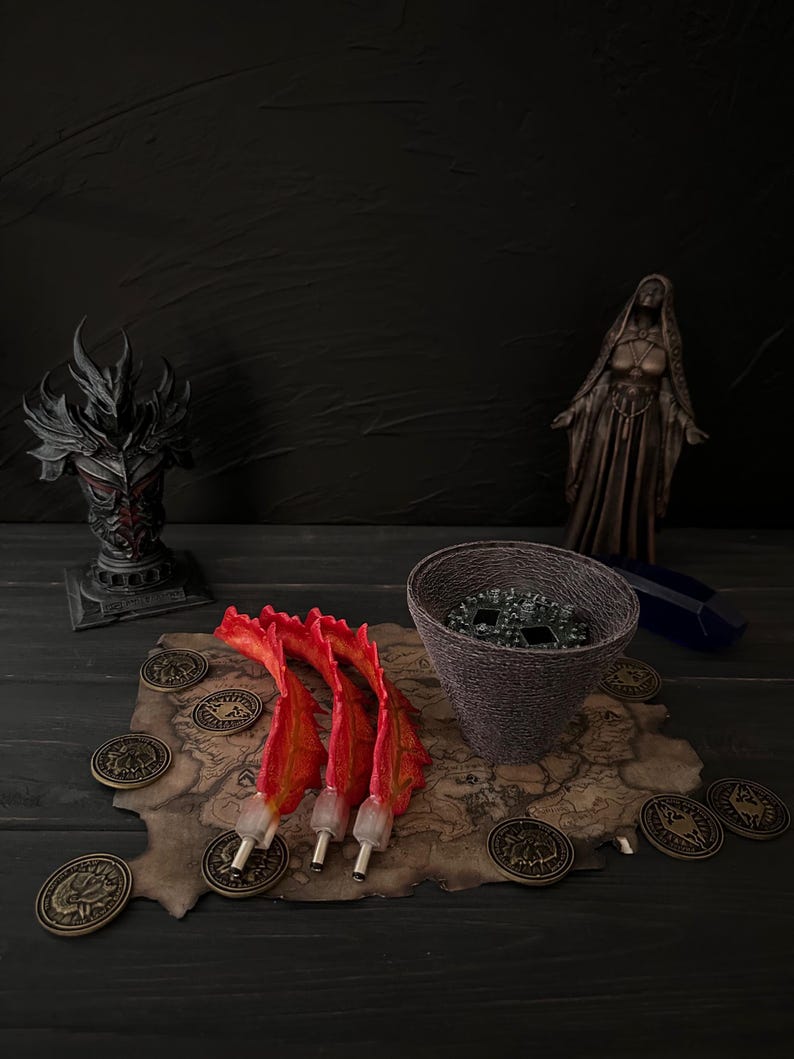 Crimson LED Nirnroot, Fantasy Alchemy Herb, Nirnroot Night Light, Props ...