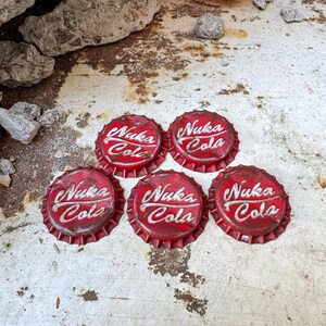 Handmade Fallout Weathered Bottle Caps, Nuke Cola Caps, Fallout Props ...