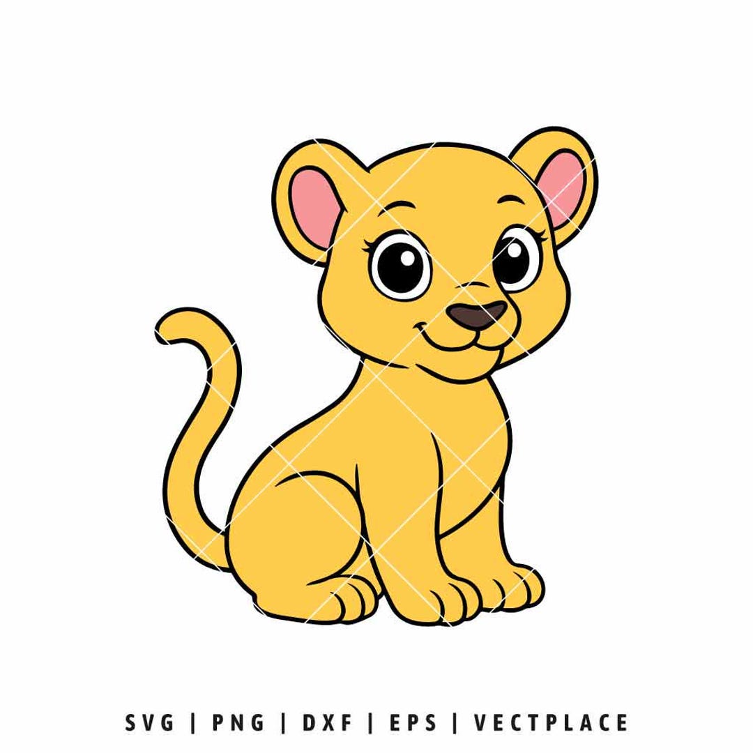 Lioness SVG PNG | Cute Safari Animal Clipart for Cricut & Silhouette - Etsy