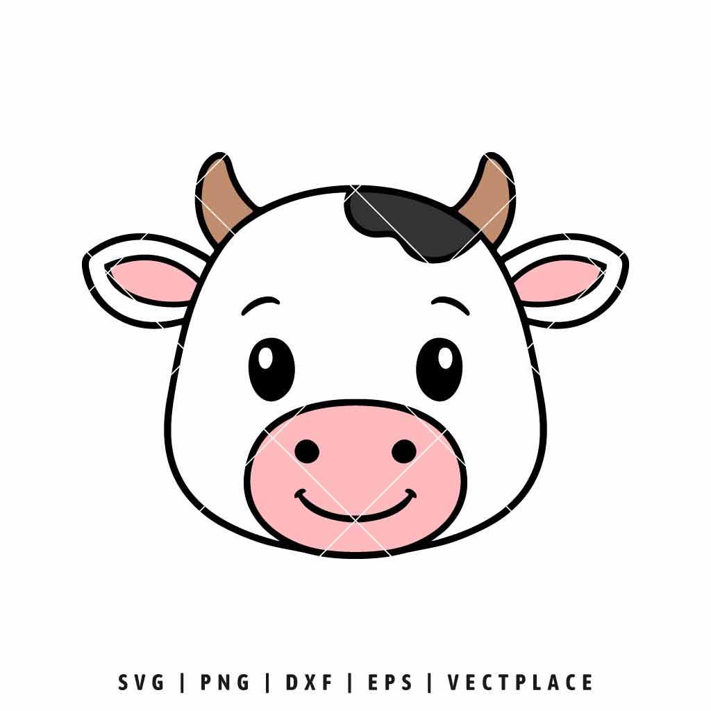 Cow Face SVG PNG | Animal Farm Clipart for Cricut & Silhouette - Etsy