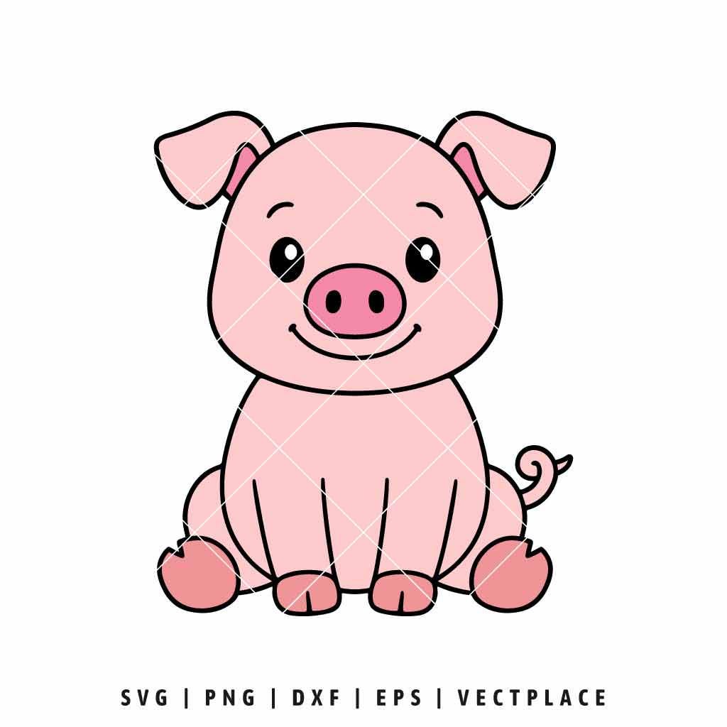 Cute Pig SVG PNG | Animal Farm Clipart for Cricut & Silhouette - Etsy