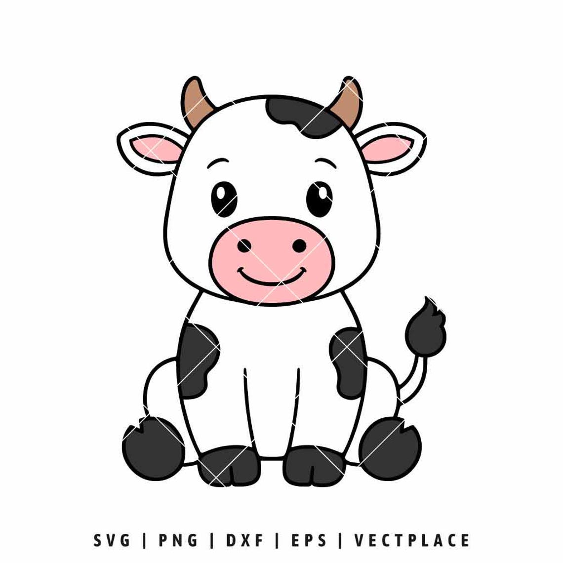 Cute Cow SVG PNG | Animal Farm Clipart for Cricut & Silhouette - Etsy