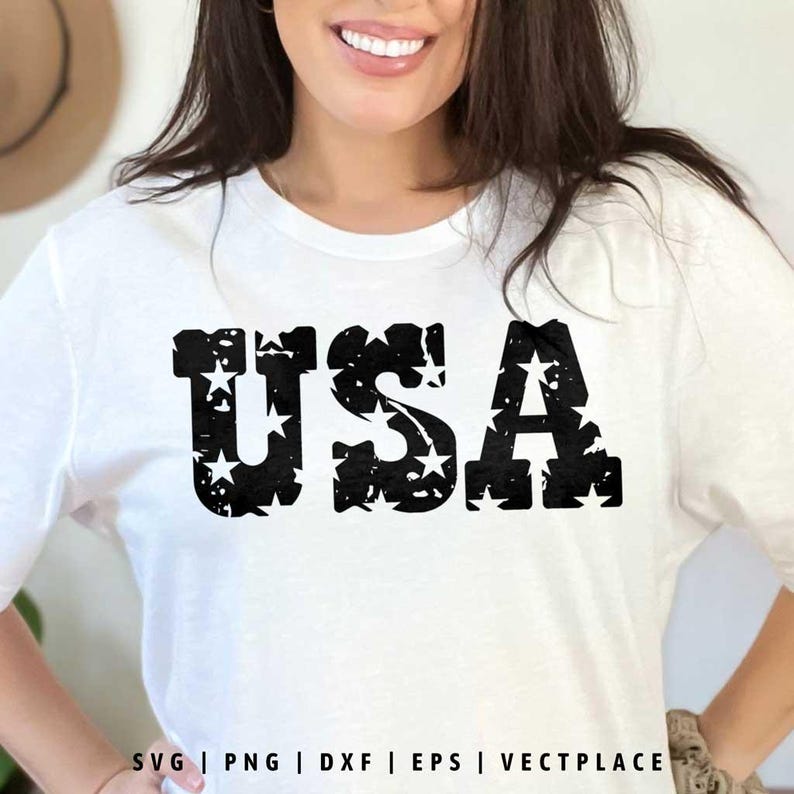 Distressed USA SVG, 4th of July SVG - Etsy