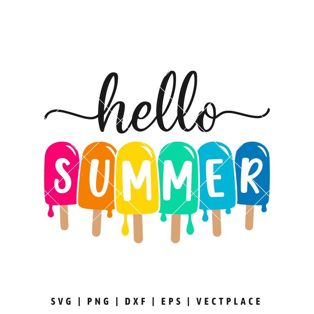 Hello Summer Popsicle Drip SVG - Etsy