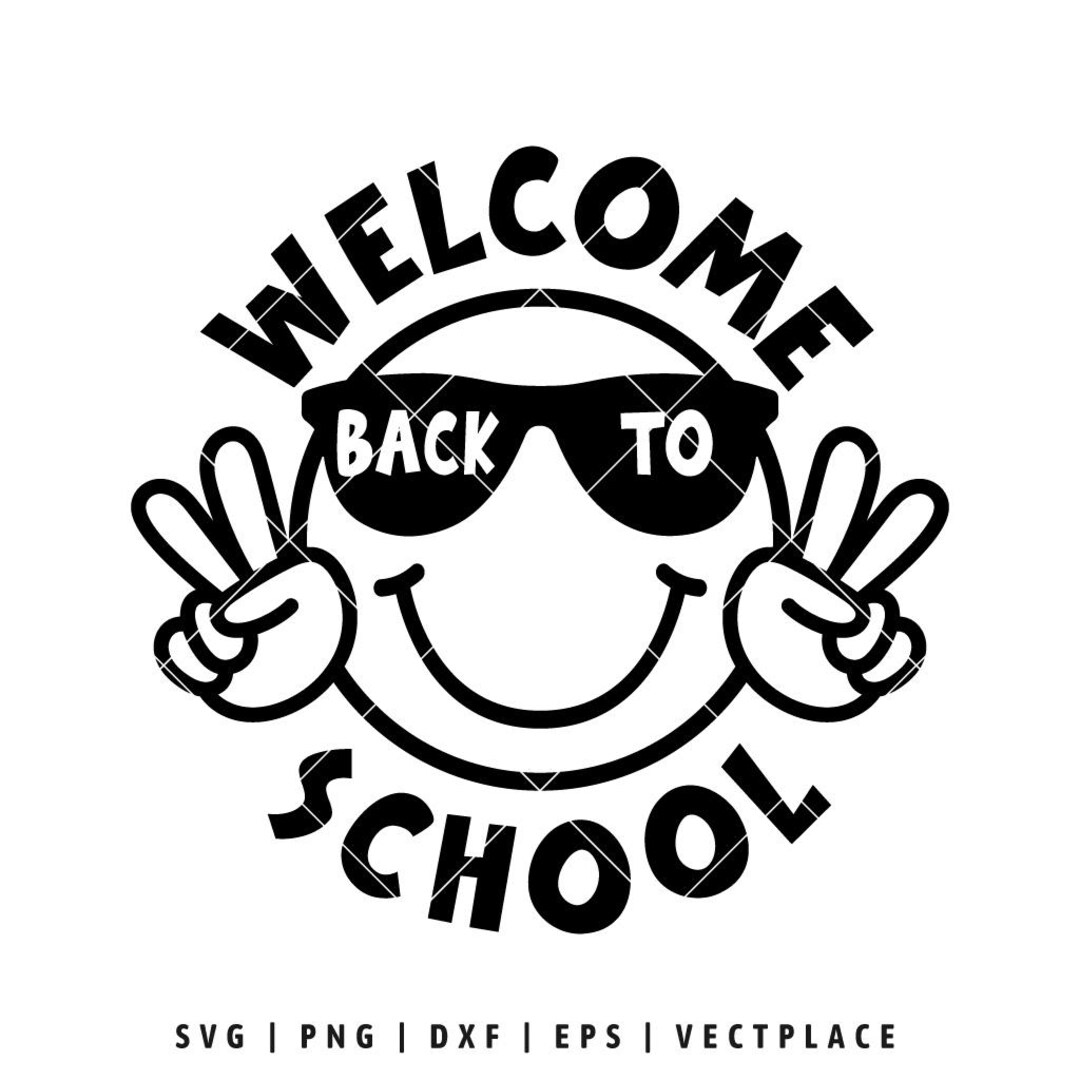 Welcome Back to School SVG, Smiley Face SVG - Etsy