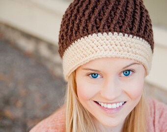 CROCHET HAT PATTERN Fishnet Beanie