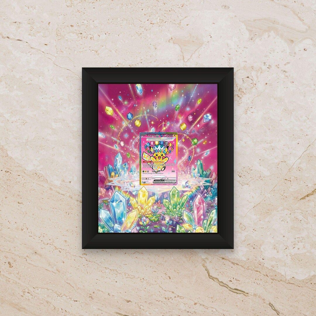Pikachu Tera Ascended Heroes Extended Art Display – 8x10 Pokemon Frame ...