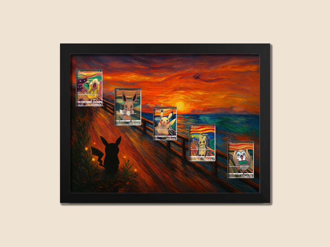 Scream Promo Set Display Frame – Pikachu, Rowlet, Mimikyu, Psyduck ...