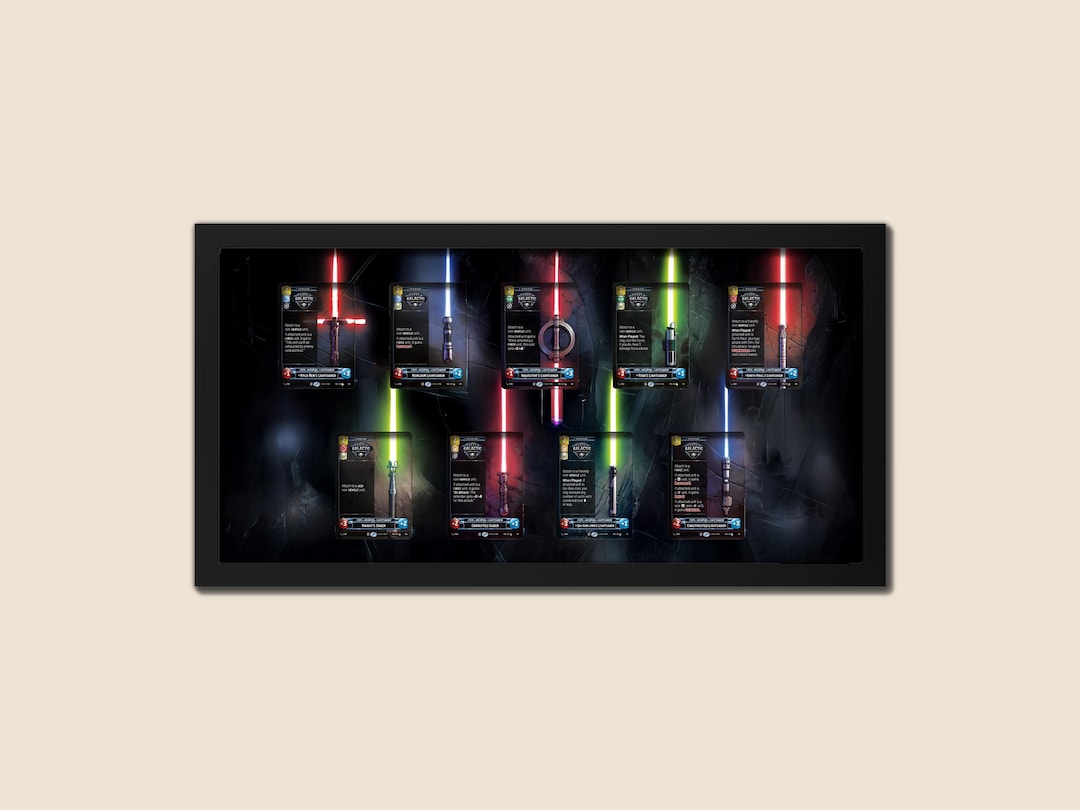 Star Wars Unlimited Lightsaber Card Display Frame: 9 Card Horizontal ...