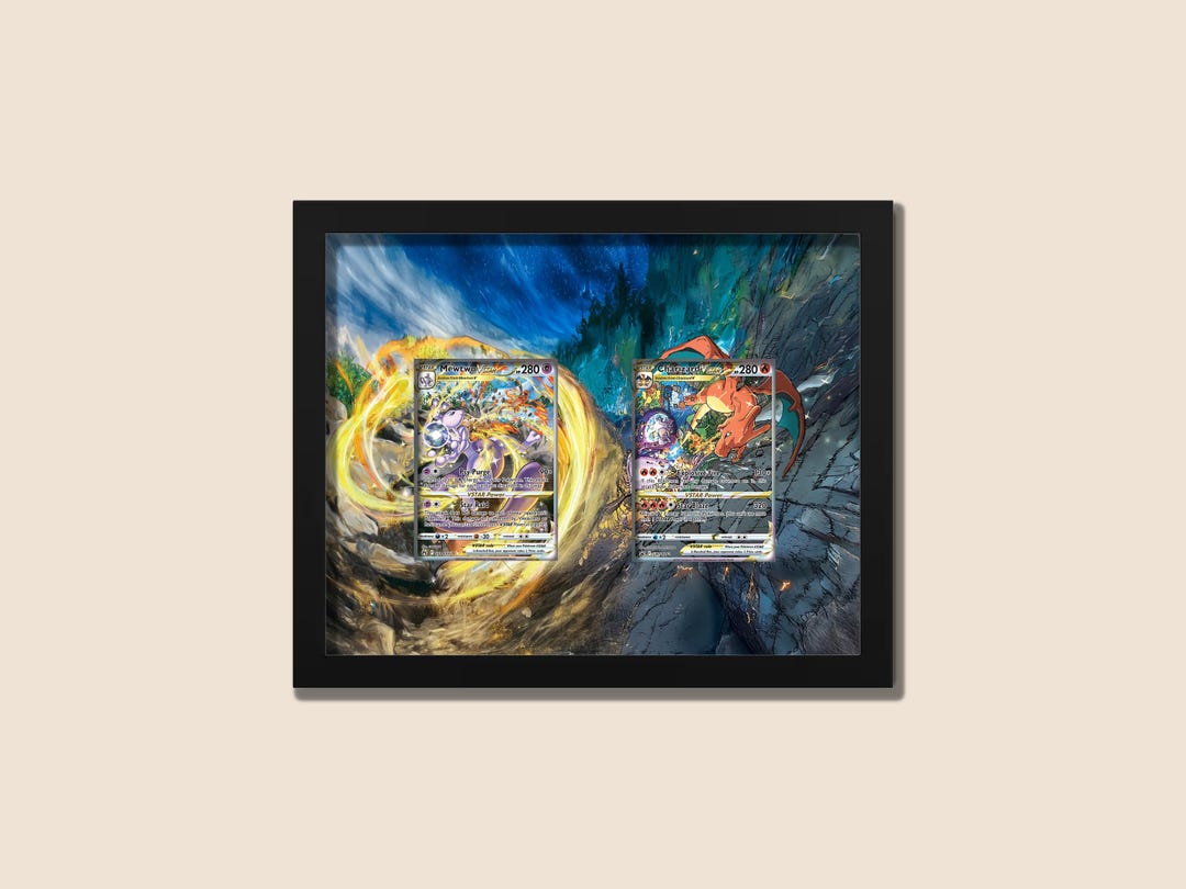Charizard & Mewtwo VSTAR Universe Display Frame – Pokemon Card Gift ...