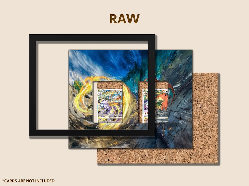 Charizard & Mewtwo VSTAR Universe Display Frame – Pokemon Card Gift ...