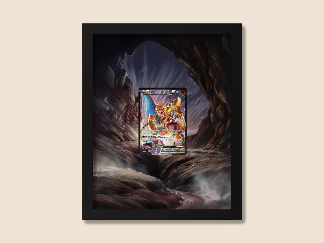 Charizard #276 Display Frame – Pokémon Card Art | Frame for Raw or ...