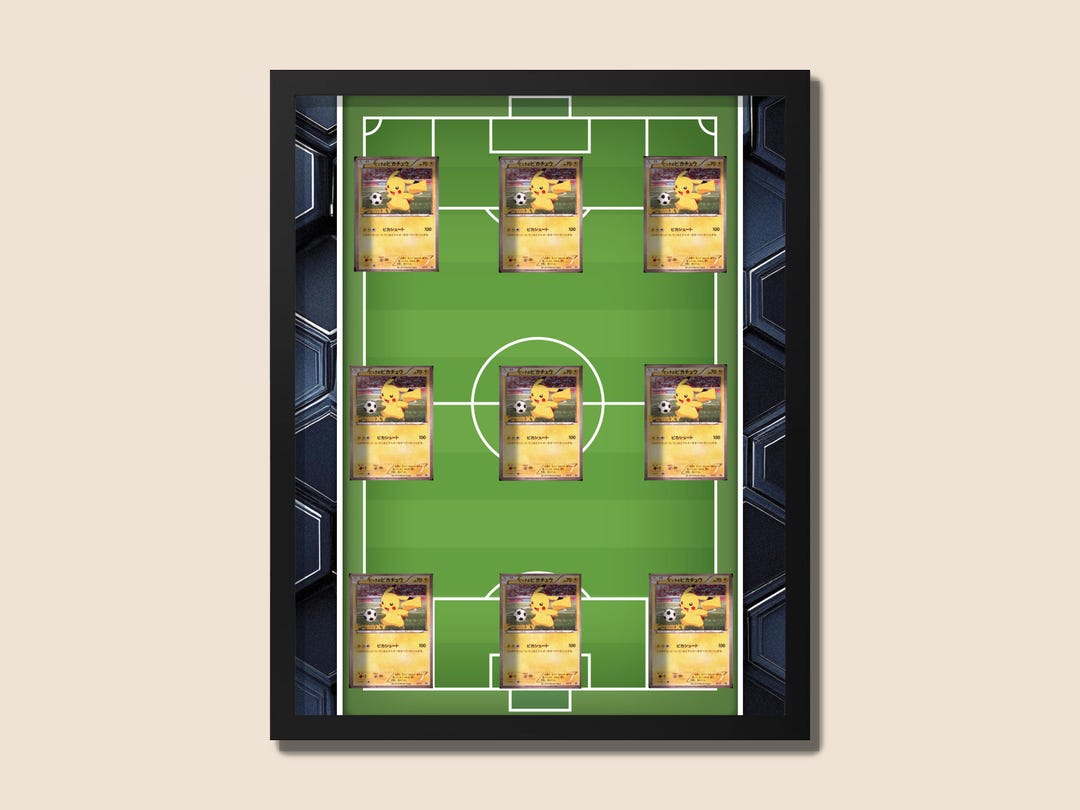 Pikachu Soccer Promo Collection Display Frame – 9-card Layout | 16x20 ...