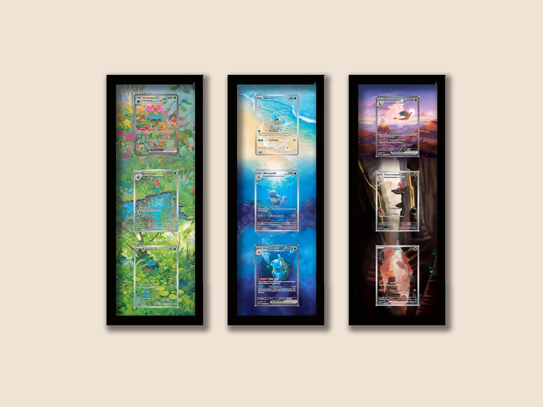 Pokemon Evolution Frame – Charizard, Blastoise & Venusaur | Display ...