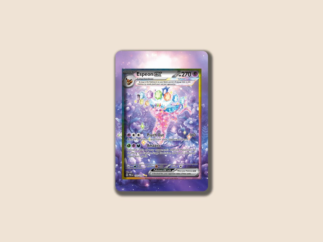 ESPEON | Custom Pokemon Extended Art Single Display Case - Etsy