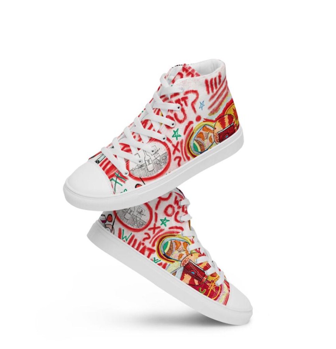 Women's High Top Tennis Shoes - Etsy