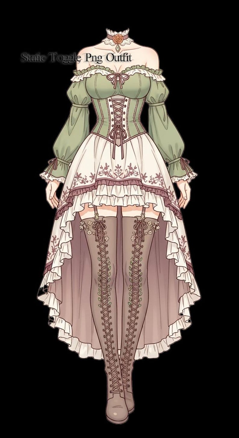 Whispers in the Garden – PNG Toggle Outfit for Vtube Studio - Etsy