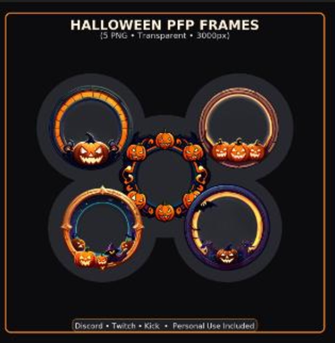 Halloween PFP Frame Bundle - Etsy