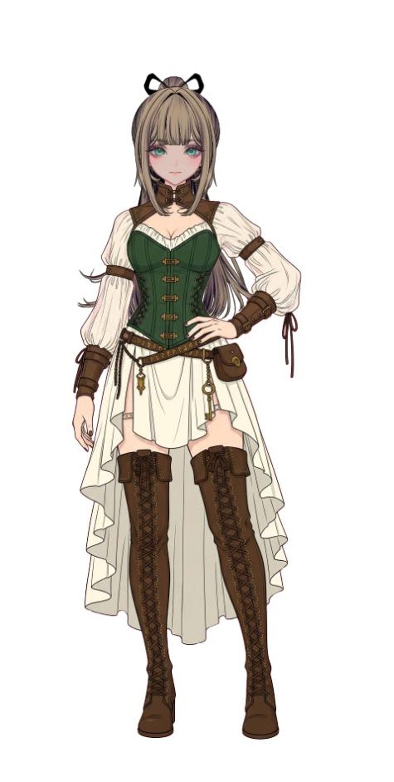 The Keybearer” Fantasy Adventurer Toggle Outfit | Vtube Studio PNG ...