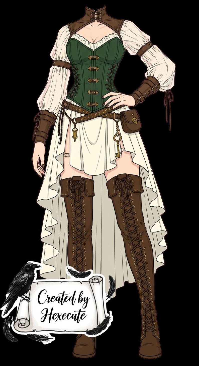 The Keybearer” Fantasy Adventurer Toggle Outfit | Vtube Studio PNG ...