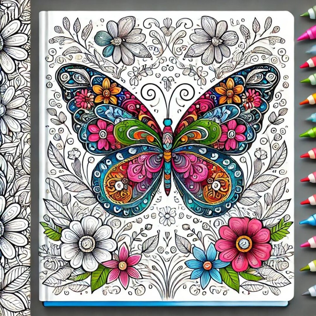 Magic Butterfly Coloring| Printable Butterfly Coloring Sheets|adult ...