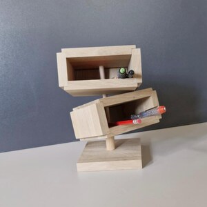 Handmade Rotating Wooden Desk Organiser Office Accessory - Etsy