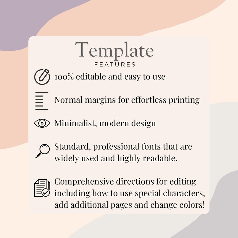 Minimalist Modern Resume Template Professional Clean CV Easy to Edit ...