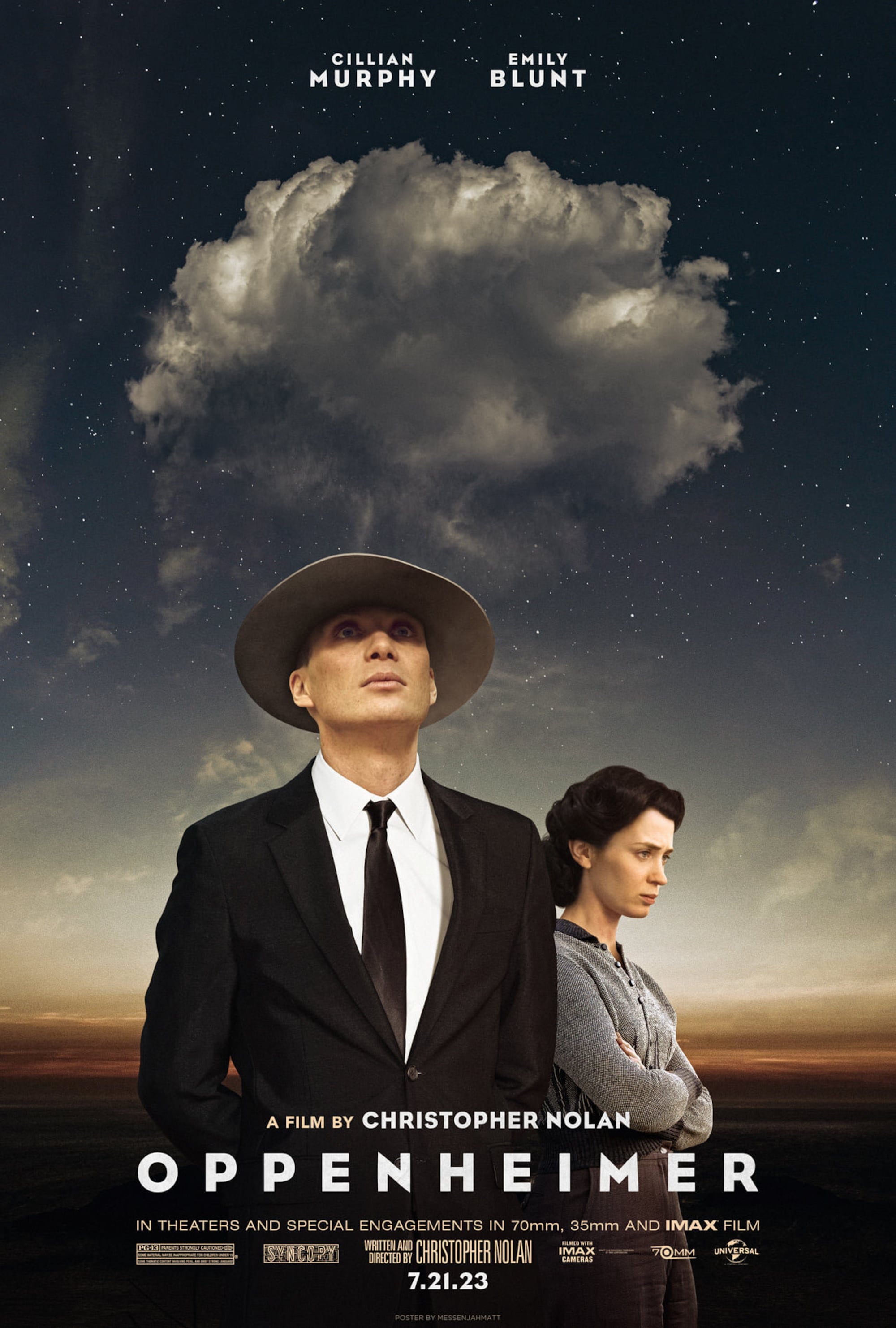Oppenheimer By Christopher Nolan Poster, Oppenheimer Movie Poster ...