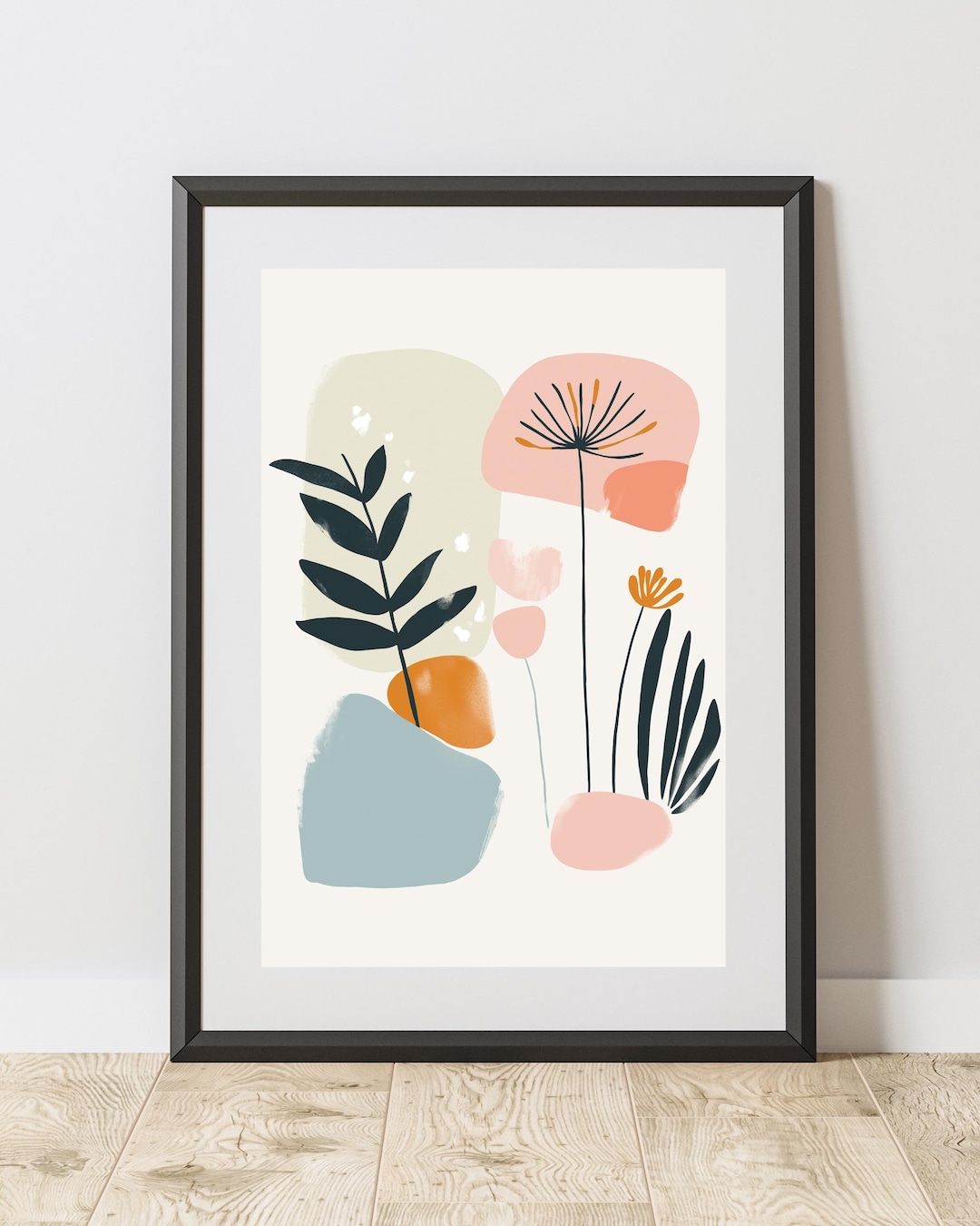 Abstract Floral Print: Boho Sage Green Wall Art (digital Download) - Etsy