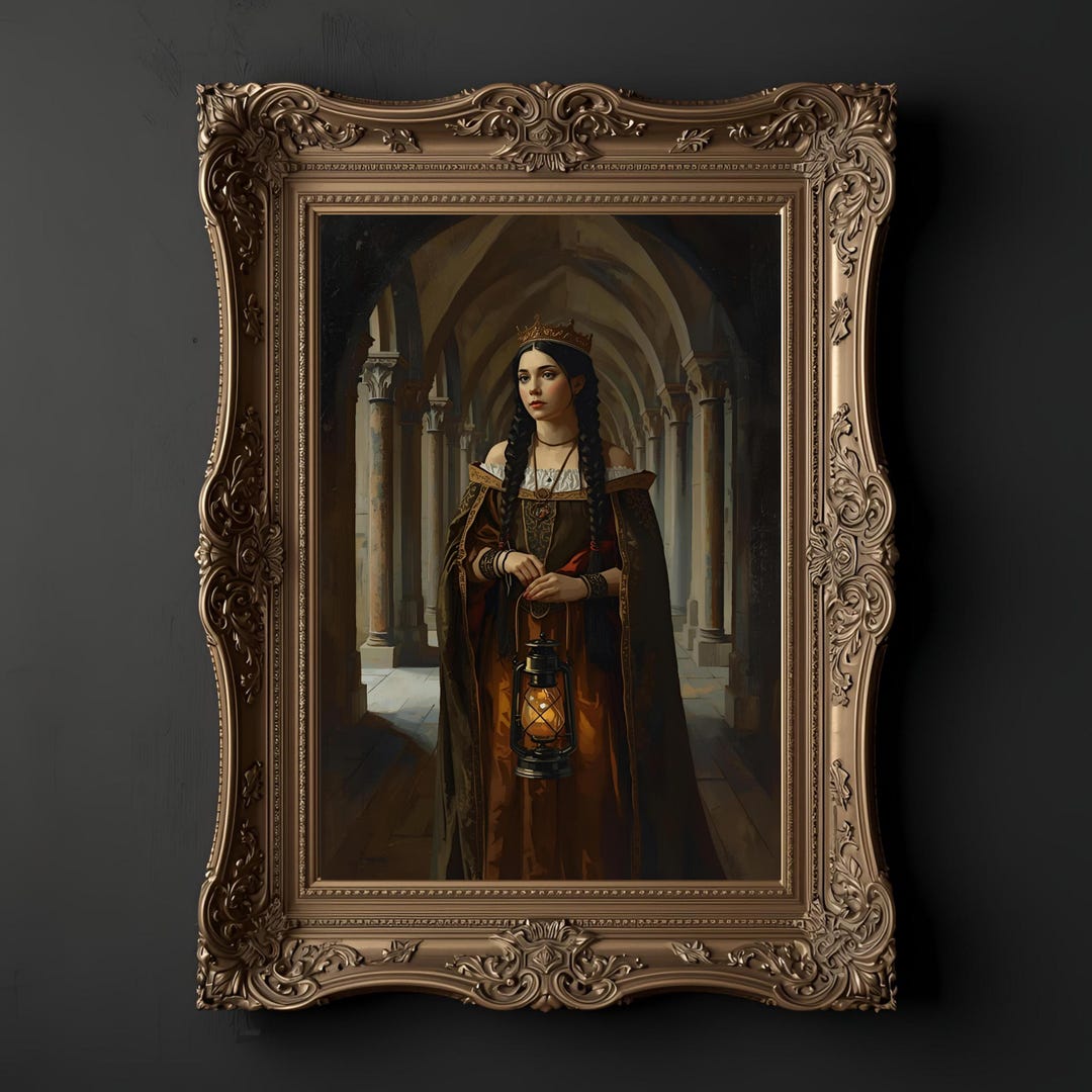 Gothic Princess Style Art Print, Victorian Gothic Wall Decor, Dark ...