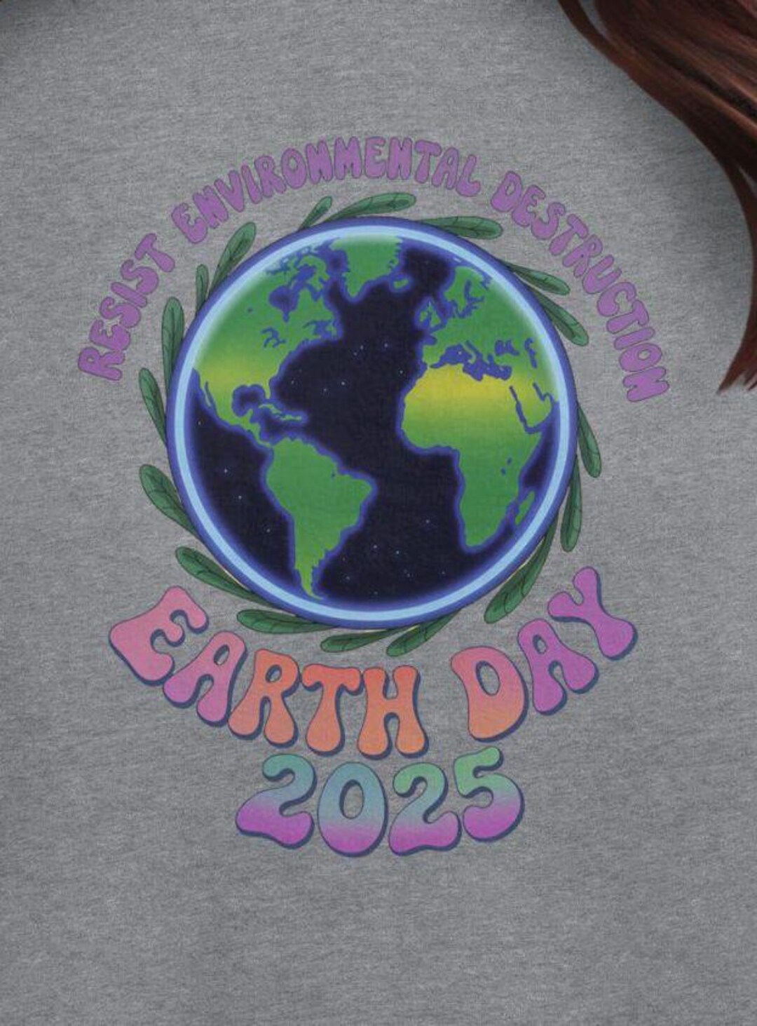 Earth Day 2025 Sweatshirt, Resist Environmental Destruction, Eco ...
